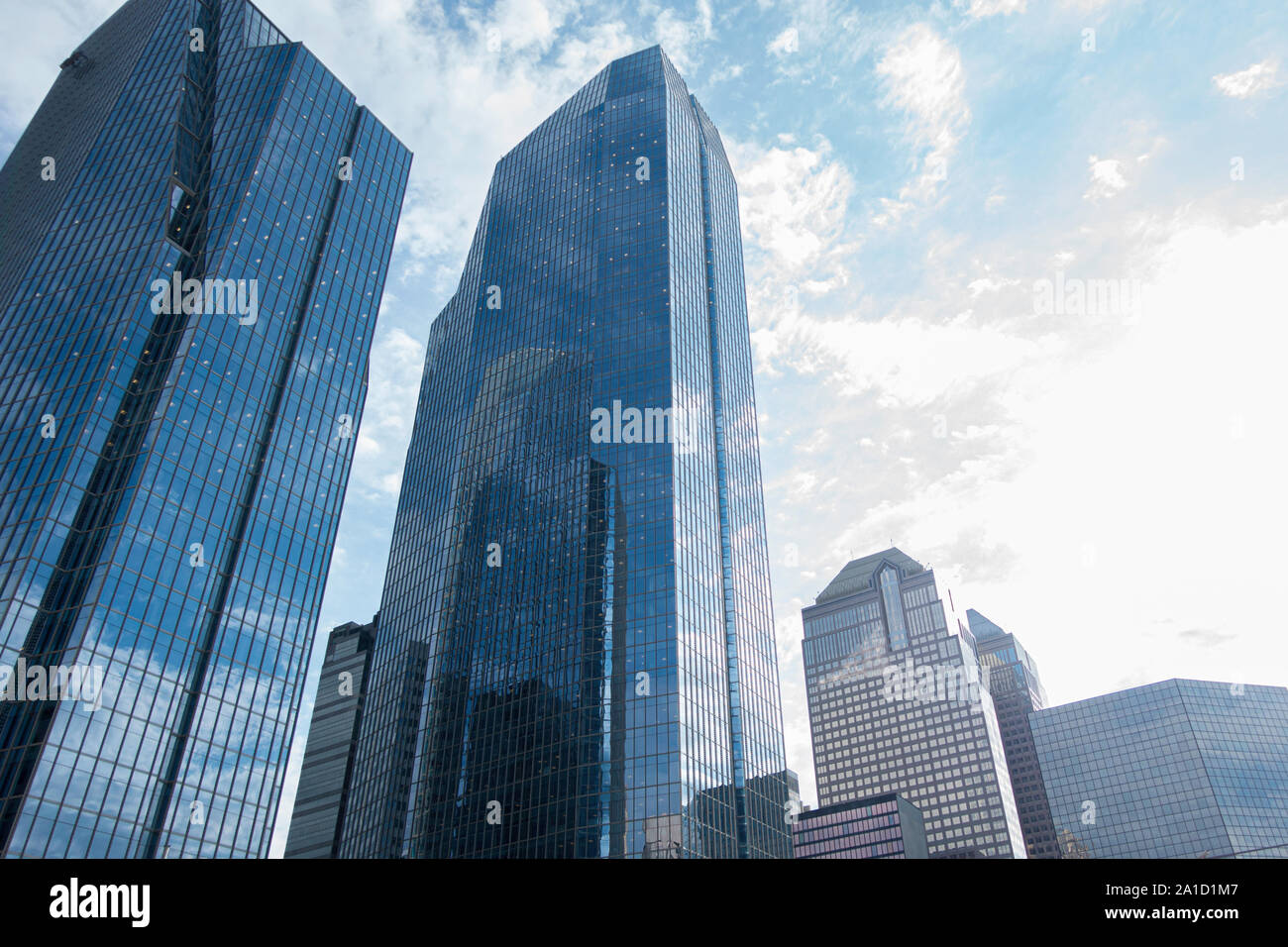Office towers skyline in Downtown Calgary, Alberta Business District ...