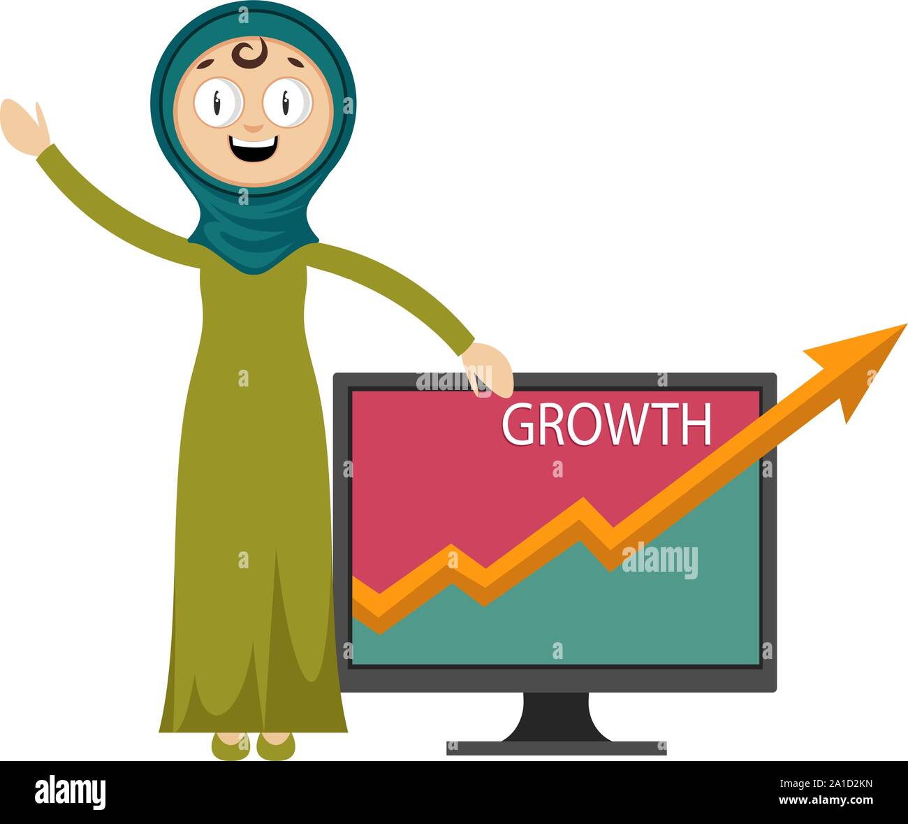 Growth chart business vector Cut Out Stock Images & Pictures - Alamy