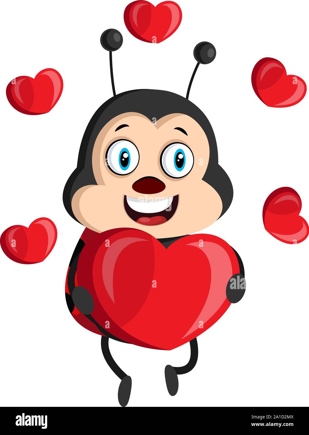 Vector ladybug in cartoon Cut Out Stock Images & Pictures - Alamy