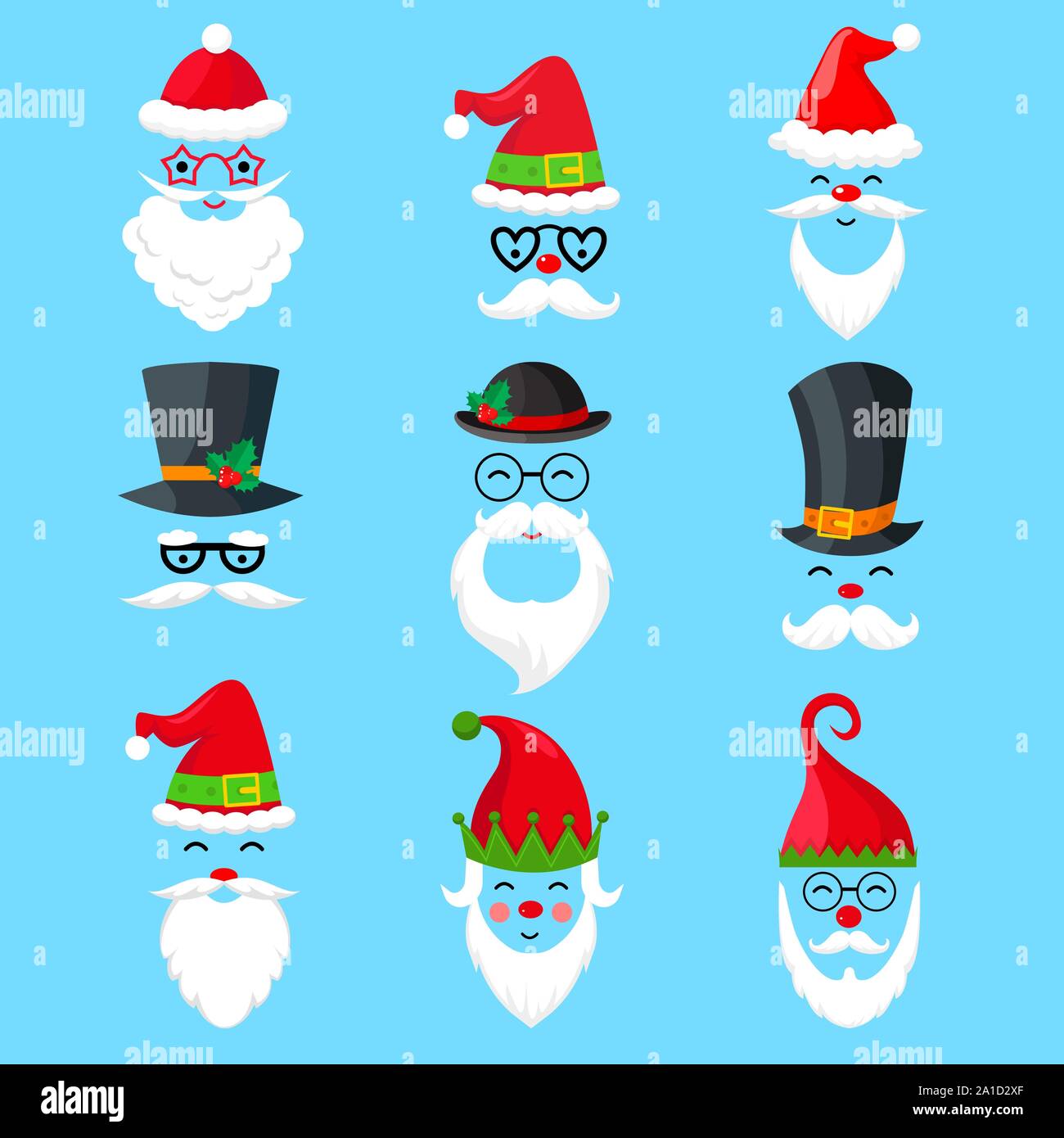 Santa claus icons hi-res stock photography and images - Alamy