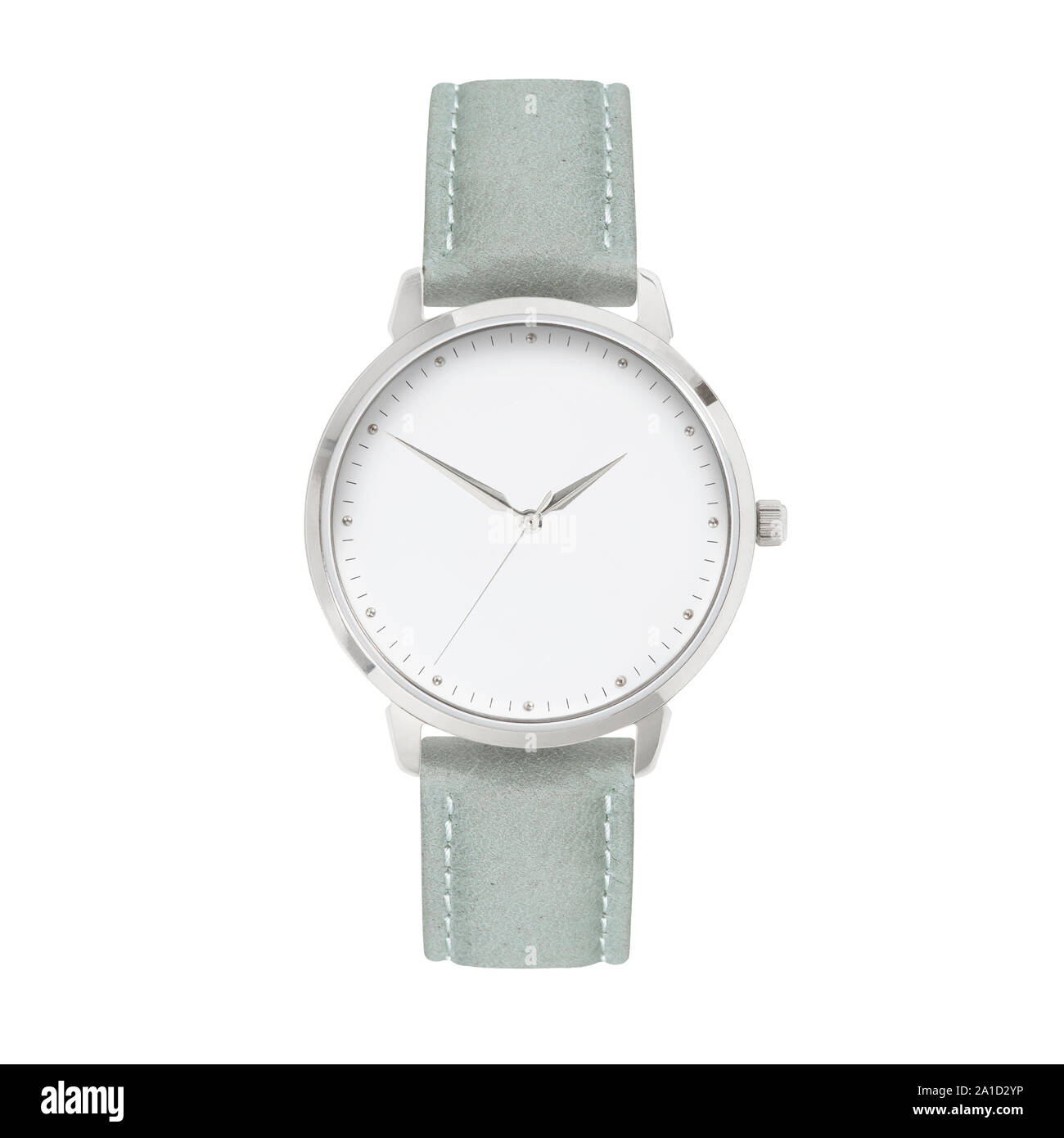 Stylish Modern Wrist Watch timepiece isolated / cut out on white ...
