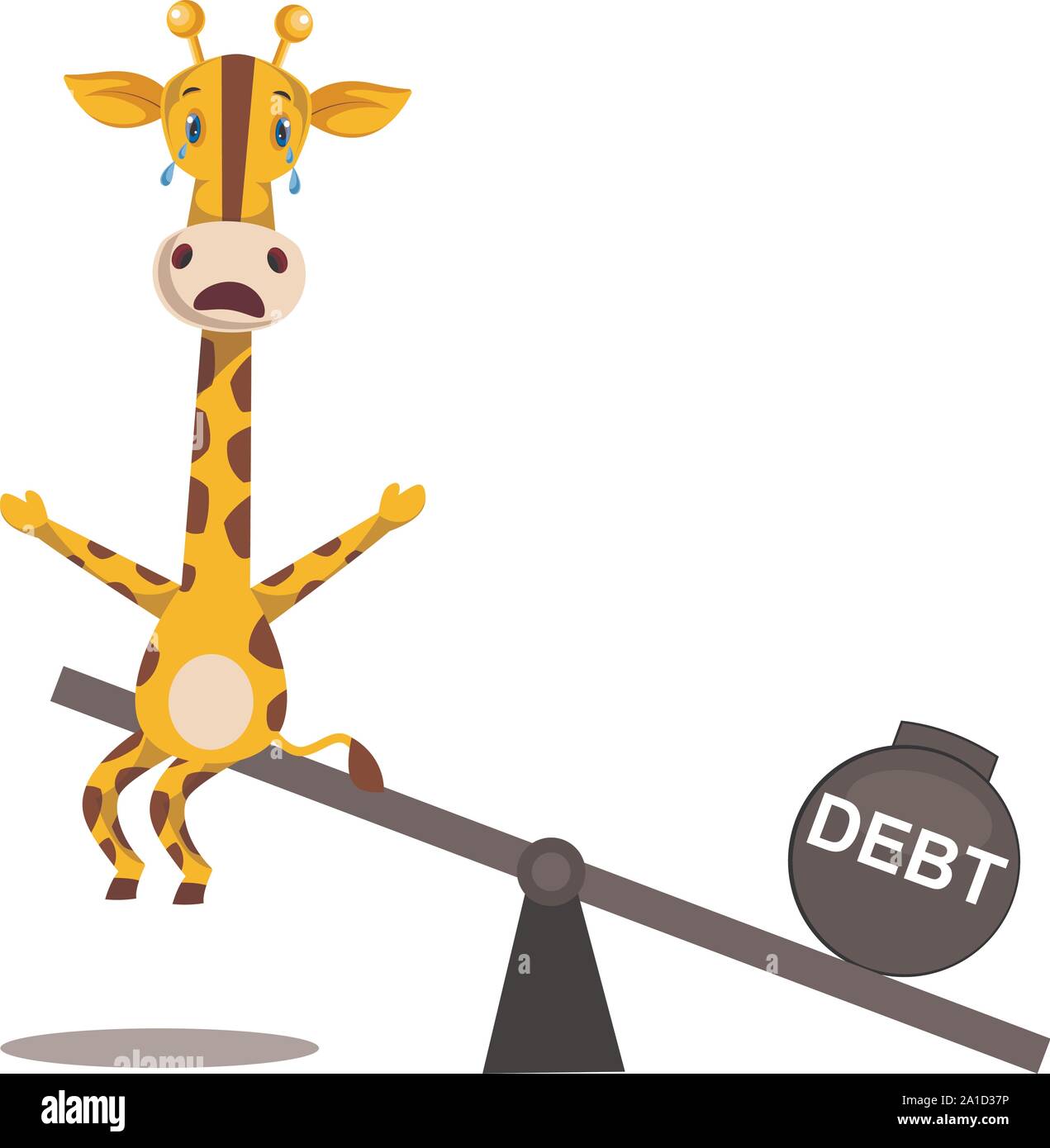 Giraffe icon in flat Stock Vector Images - Alamy