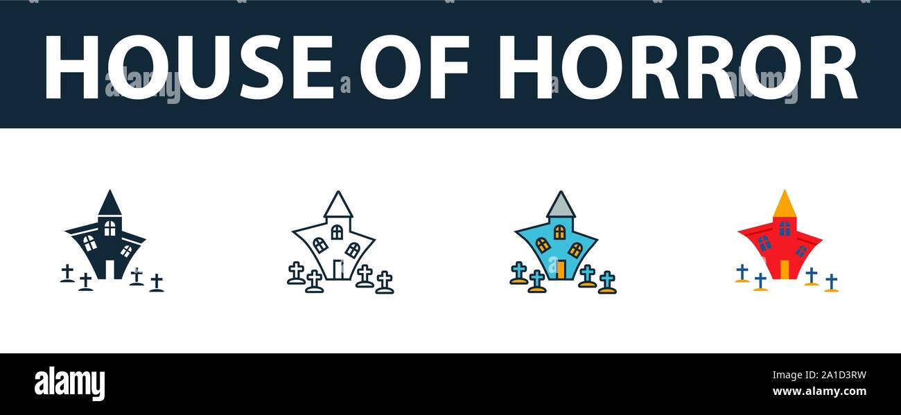 House Of Horror icon set. Premium symbol in different styles from ...