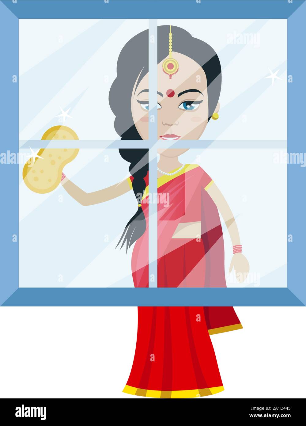 Indian housework cleaning Stock Vector Images - Alamy