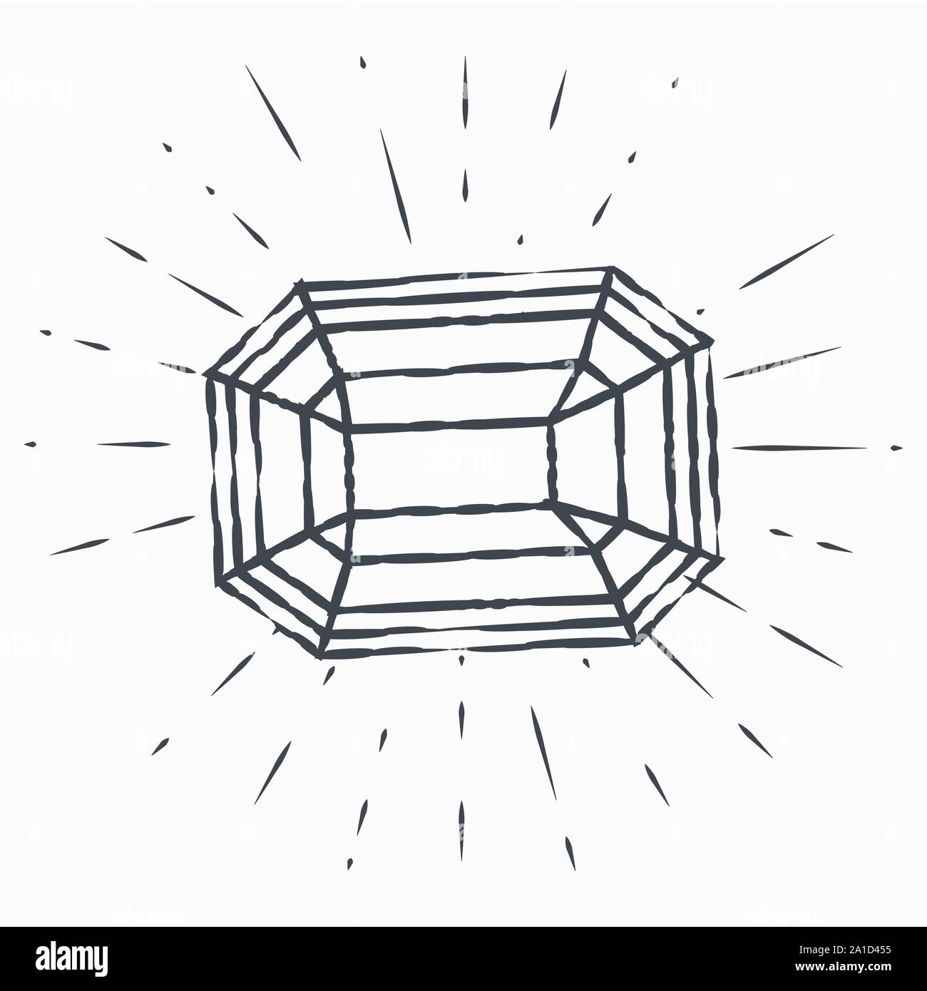 Grunge Diamond icon isolated on white background. Jewelry symbol Stock ...