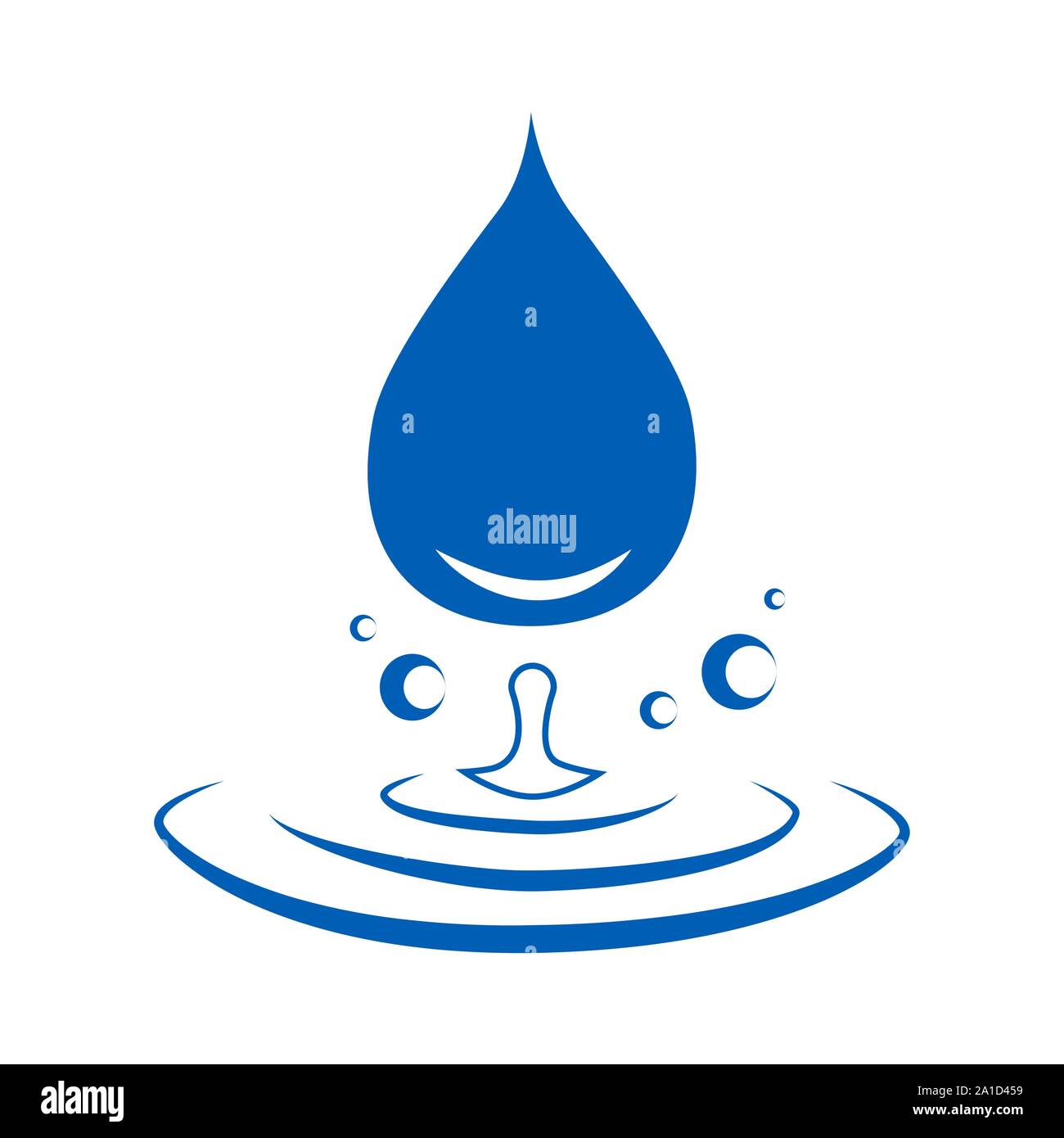 abstract blue water drop icons on white background Stock Vector Image ...