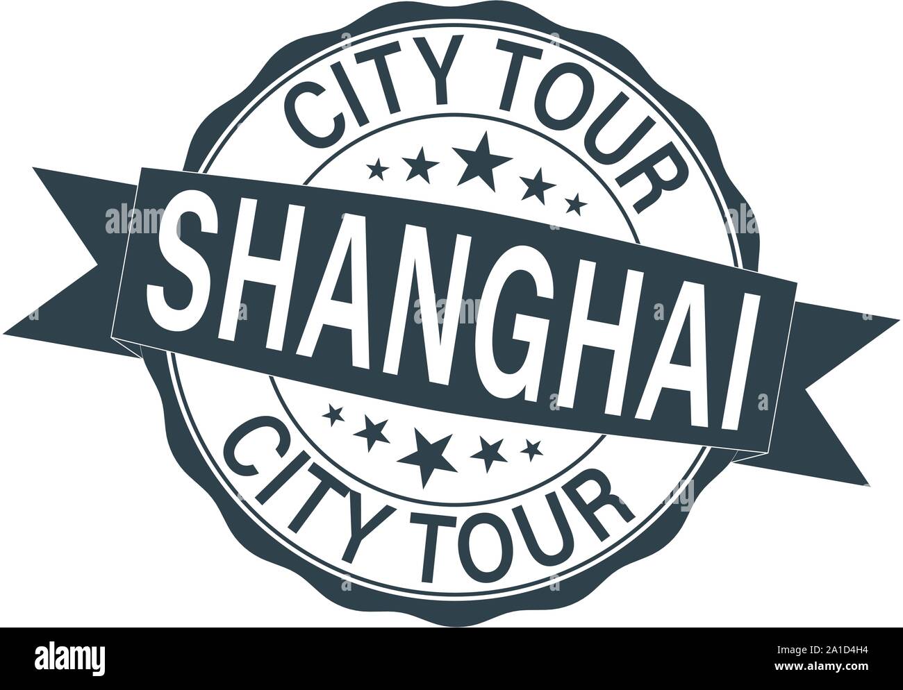 Shanghai China City Tour Travel Stamp Icon Design on white Stock Vector ...