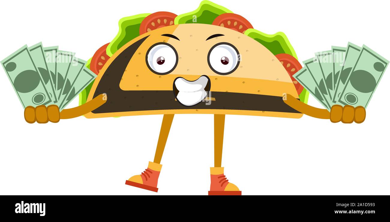 Mexico tacos not tortilla not burrito Stock Vector Images - Alamy
