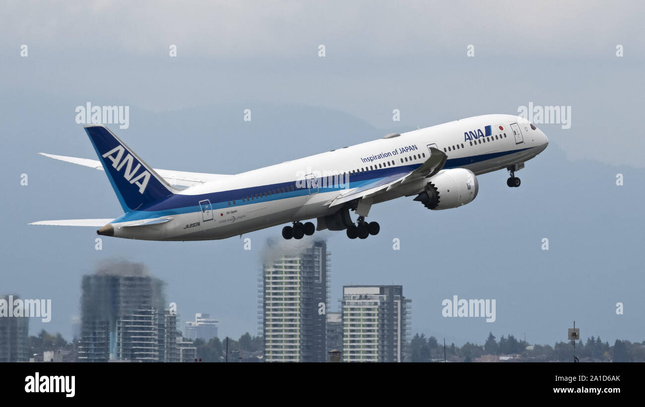 Richmond, British Columbia, Canada. 21st Sep, 2019. An ANA All Nippon ...