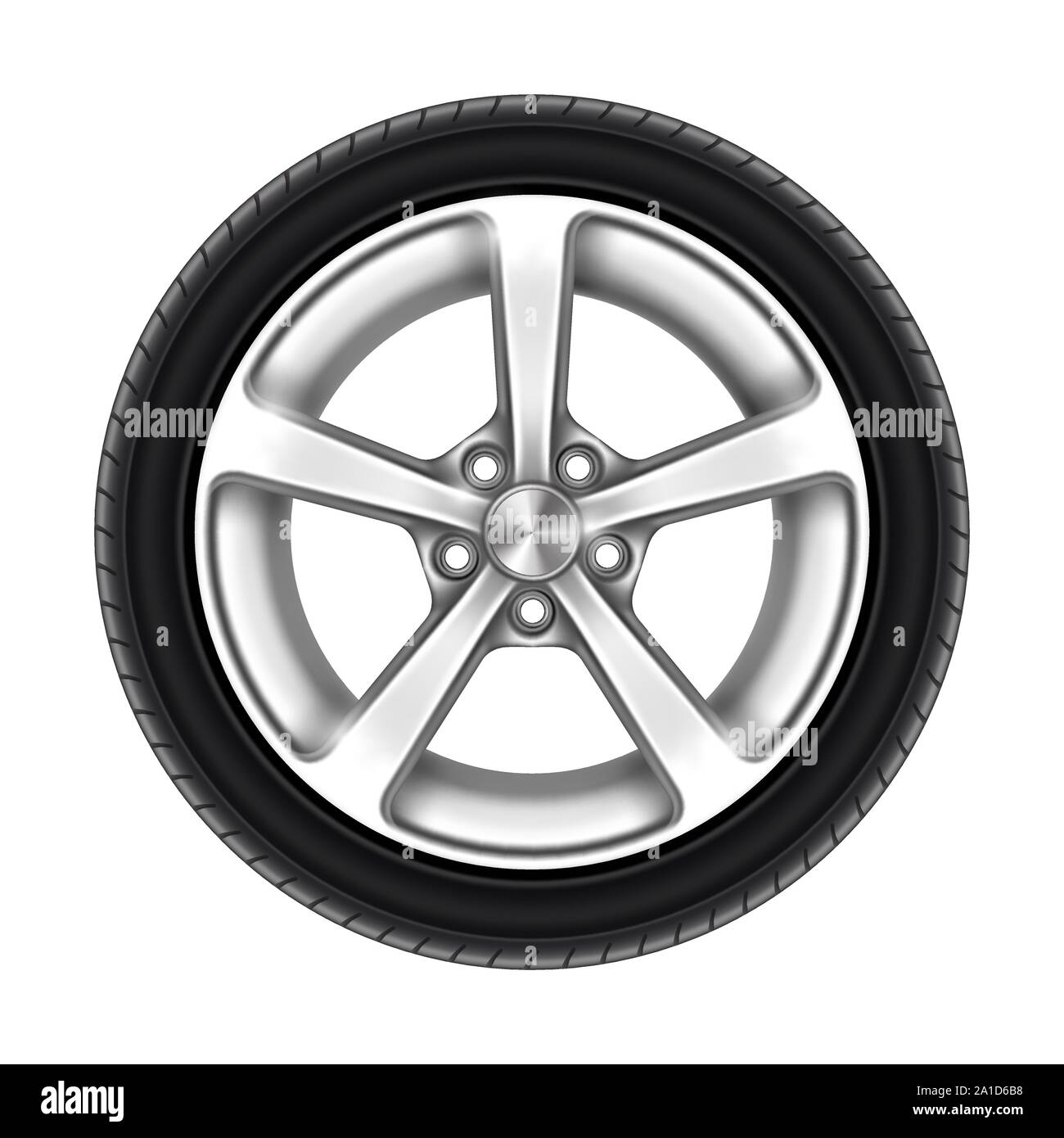 Alloy car wheel on Stock Vector Images - Alamy