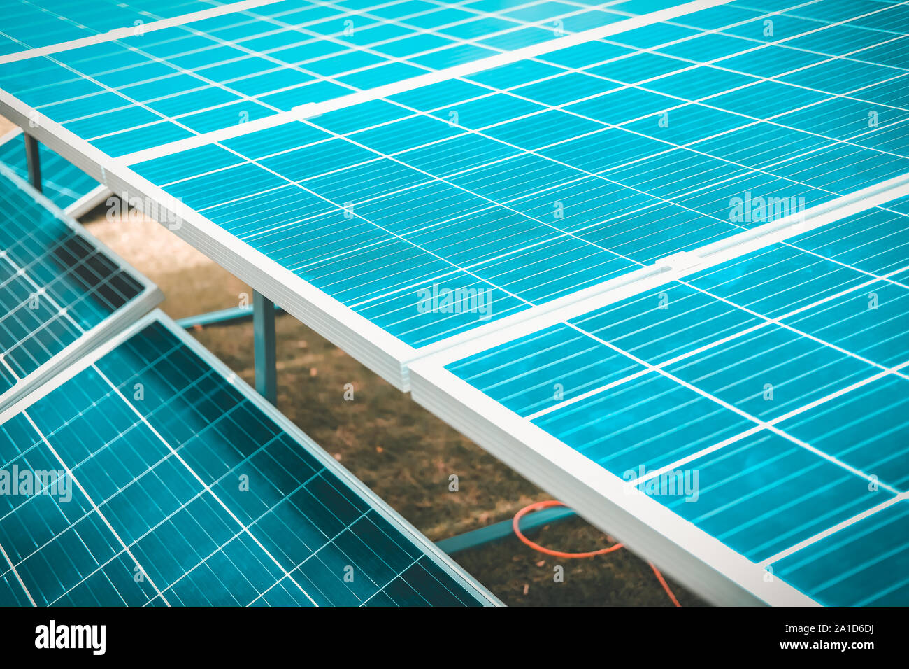 solar cell panel in farm. photovoltaic module for agriculture Stock ...