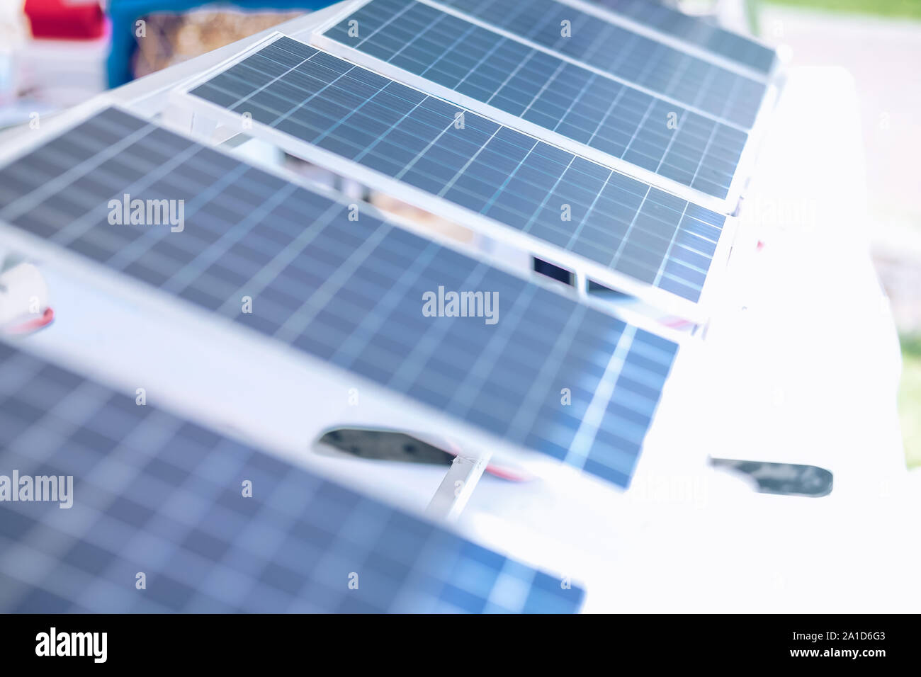 solar cell panel in farm. photovoltaic module for agriculture Stock ...