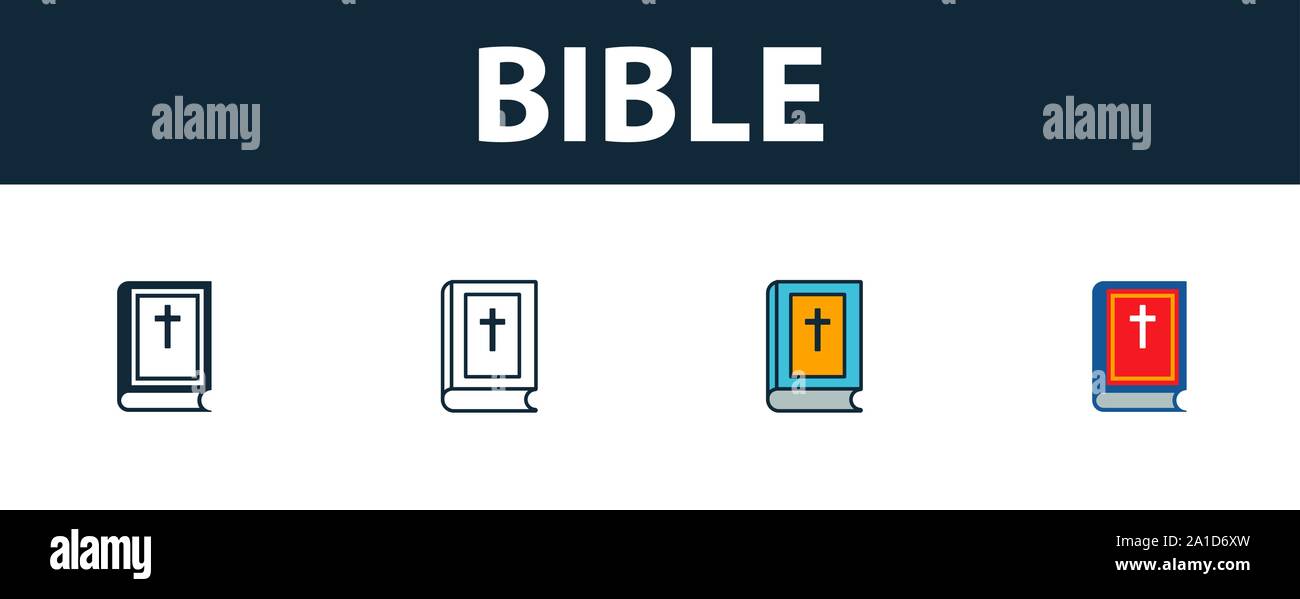 Bible icon set. Premium symbol in different styles from halloween icons ...