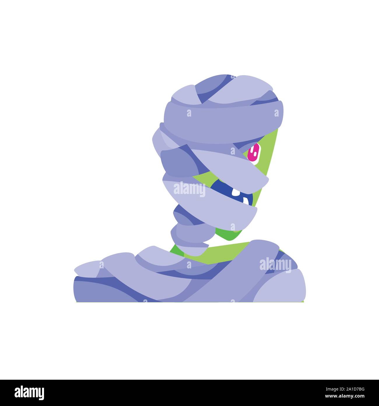 mummy head on white background vector illustration design Stock Vector ...