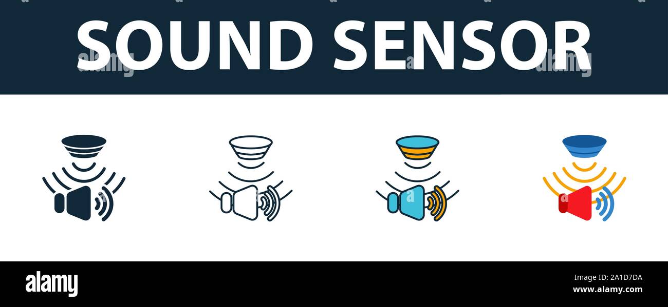 Sound Sensor icon set. Premium symbol in different styles from sensors icons collection ...