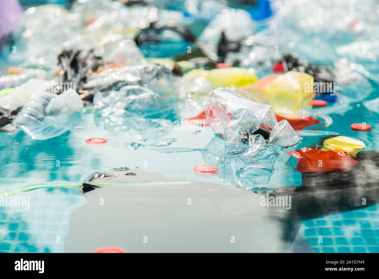 Plastic recycling, pollution and environmental concept - Environmental ...