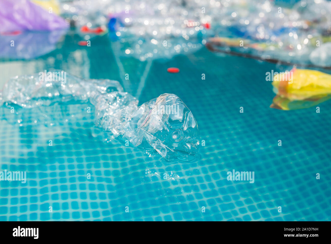 Problem of trash, plastic recycling, pollution and environmental ...