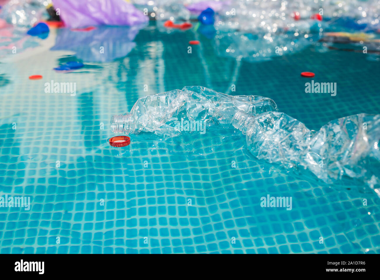 Problem of trash, plastic recycling, pollution and environmental ...