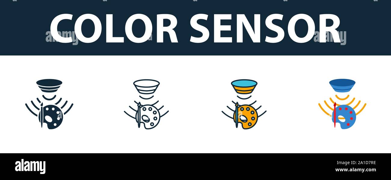 Color Sensor icon set. Premium symbol in different styles from sensors ...
