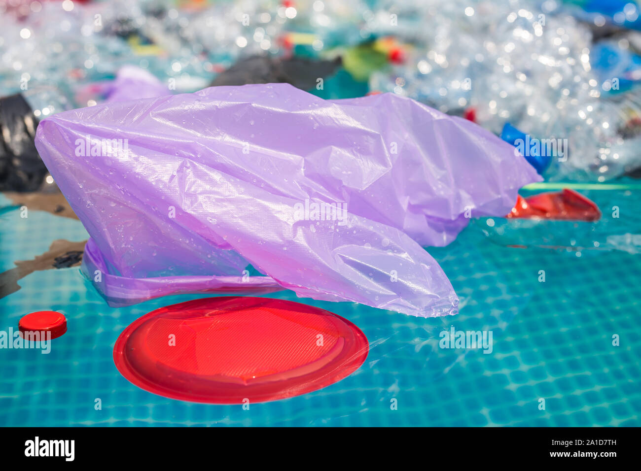 Plastic recycling, pollution and environmental concept - Environmental ...
