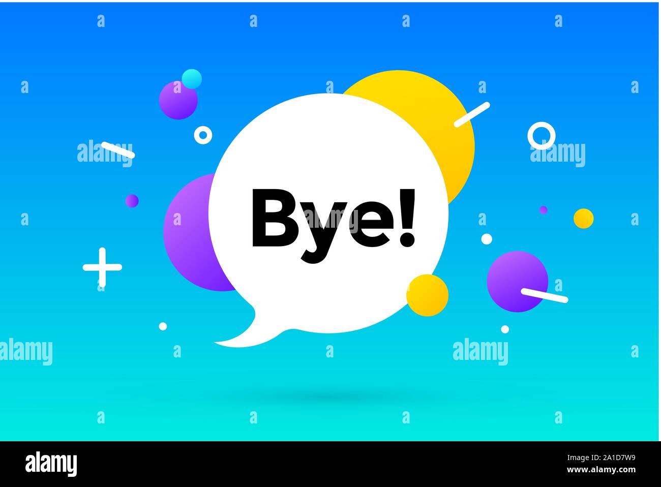 Bye. Banner, speech bubble, poster and sticker concept Stock Vector ...