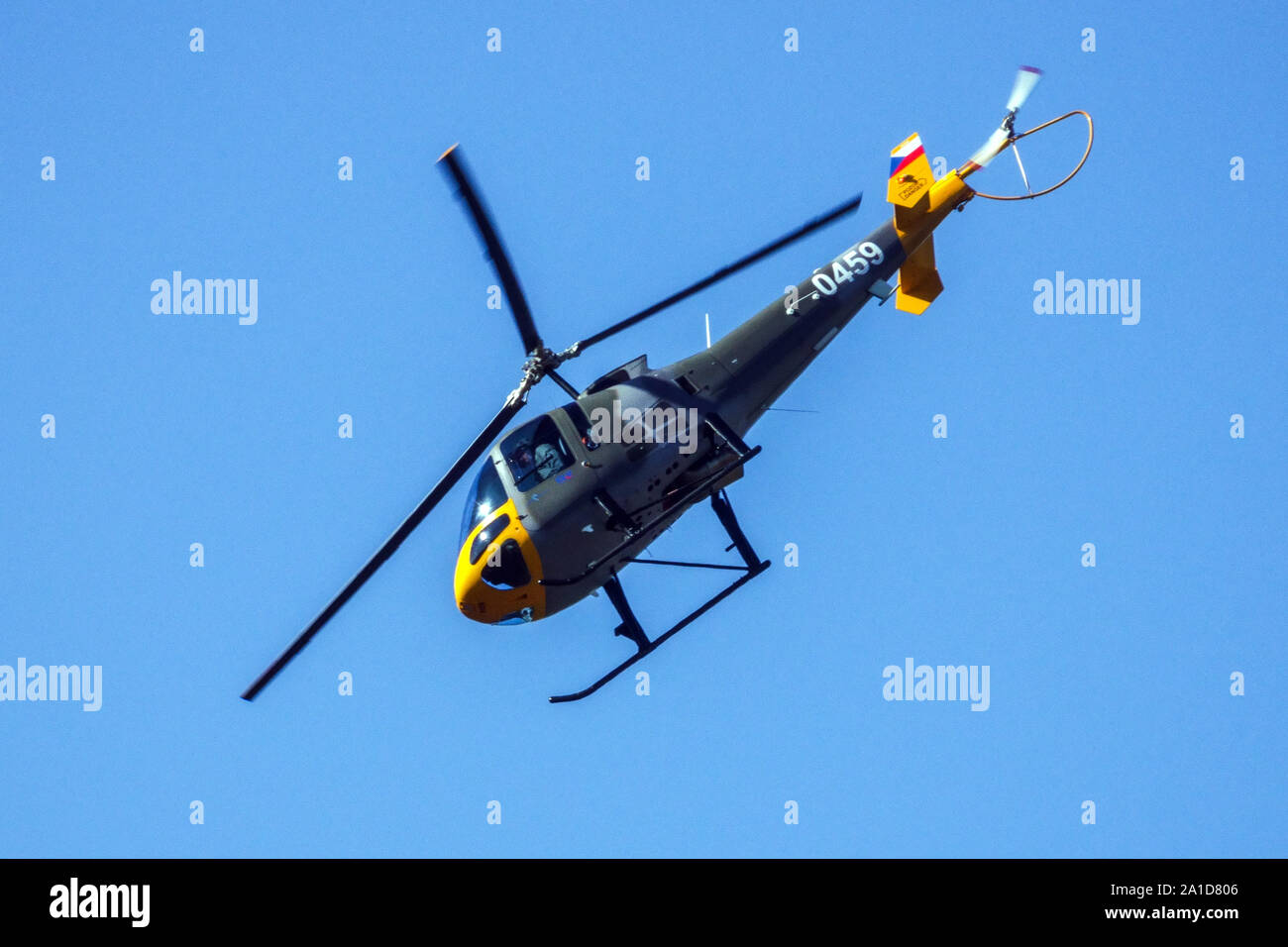 Helicopter Enstrom 480 flying Stock Photo - Alamy