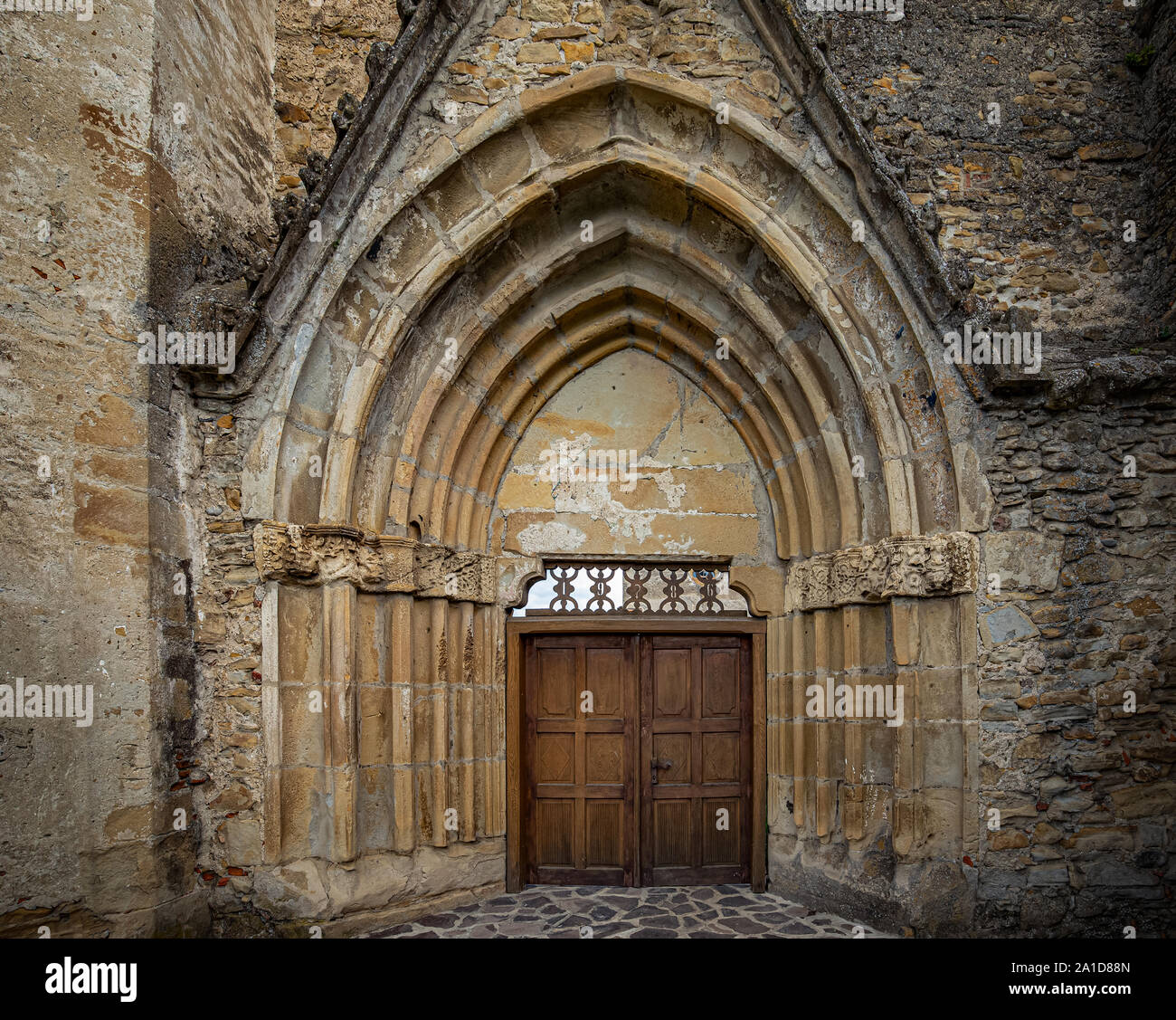 Main front door of Cistercian monastery, located in southern ...