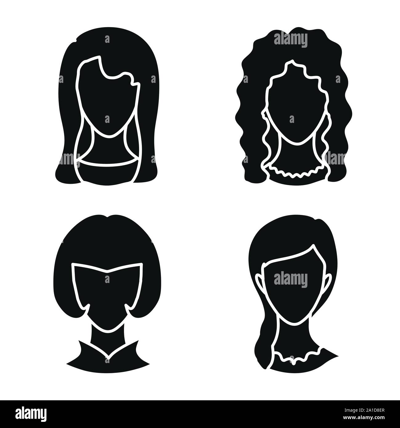 Vector illustration of character and profile sign. Collection of ...