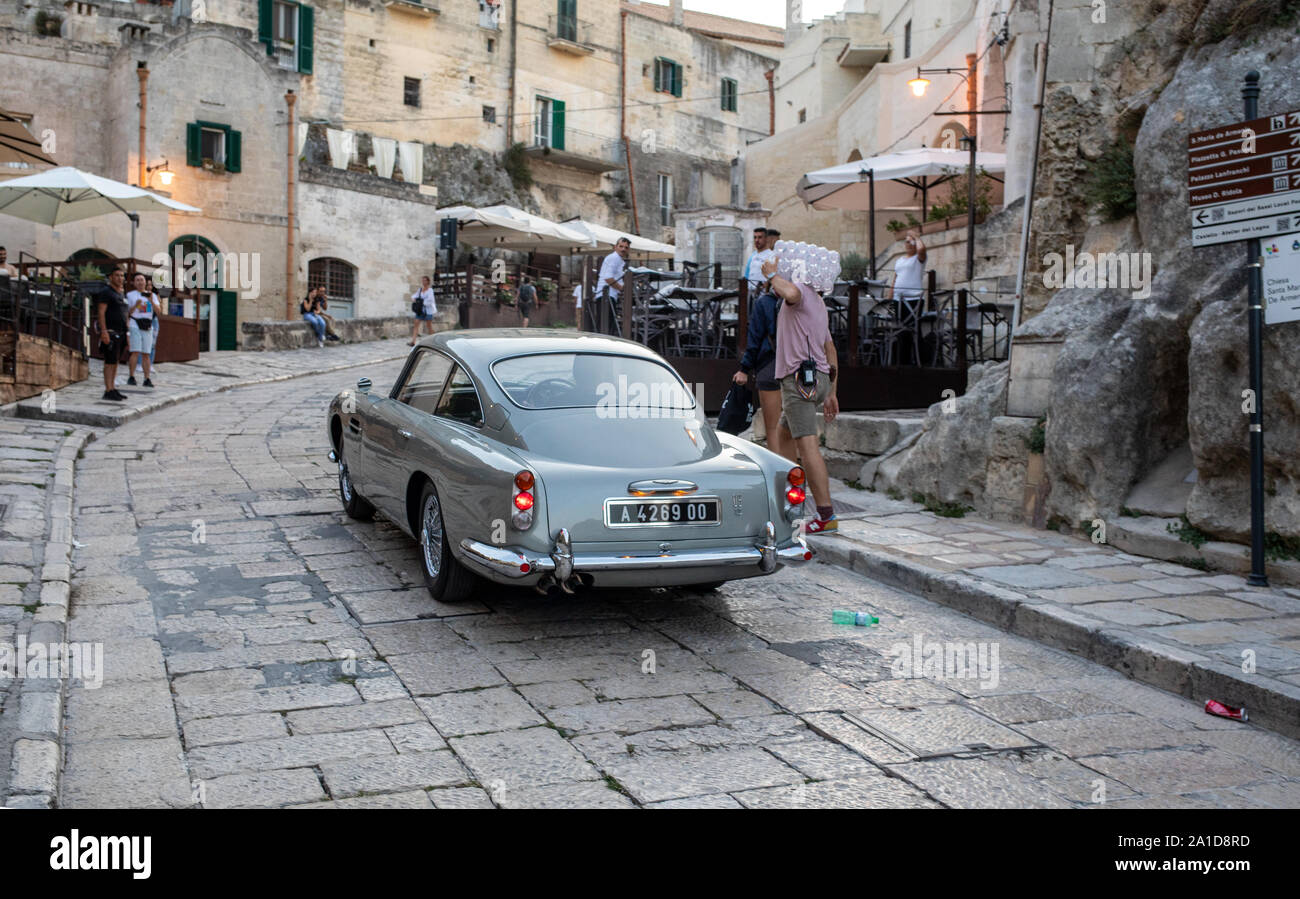 Matera, Italy - September 15, 2019: the Aston Martin DB5 used on the ...
