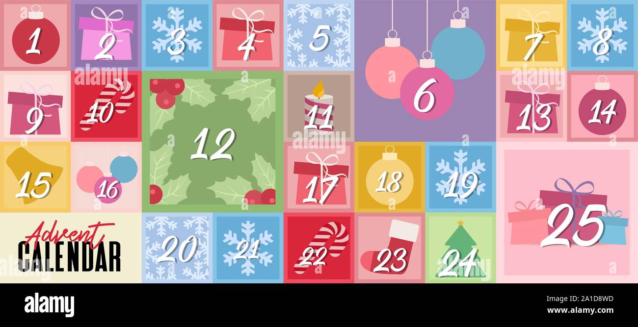 Christmas advent calendar Stock Vector Image & Art - Alamy