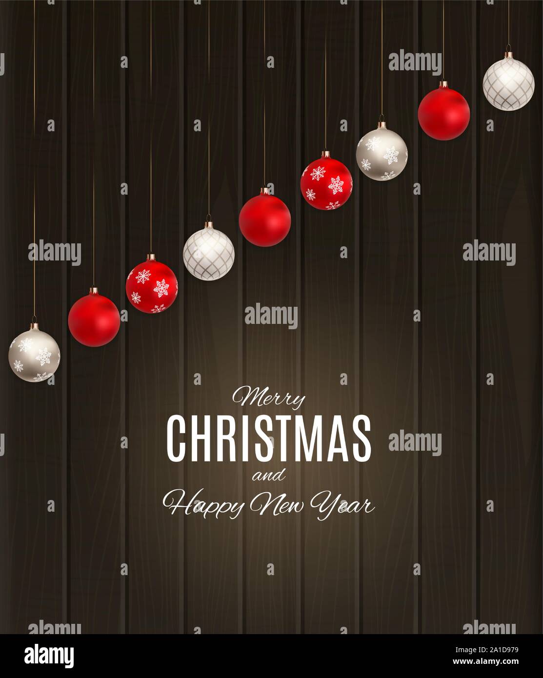 Merry Christmas and Happy New Year posters. Vector illustration Stock ...