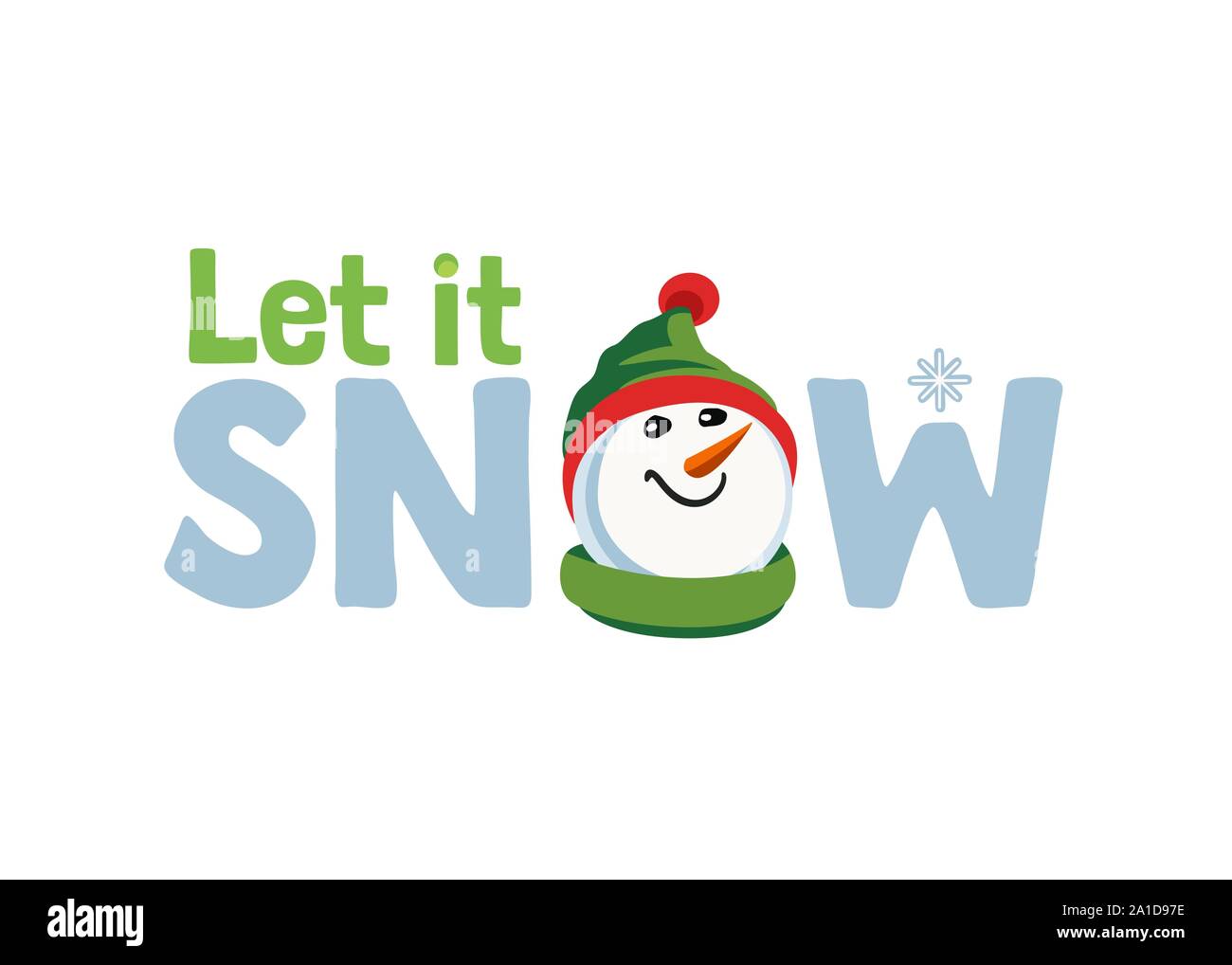 Let it snow vector vectors Cut Out Stock Images & Pictures - Alamy