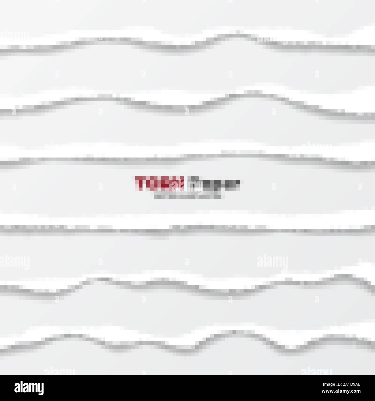 Realistic torn paper edges collection on gray background. White ripped ...