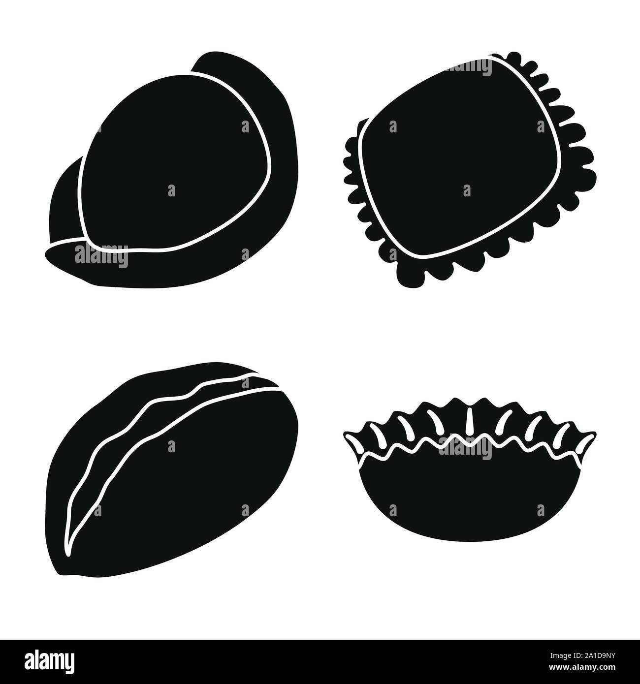 Vector illustration of cuisine and appetizer logo. Collection of ...