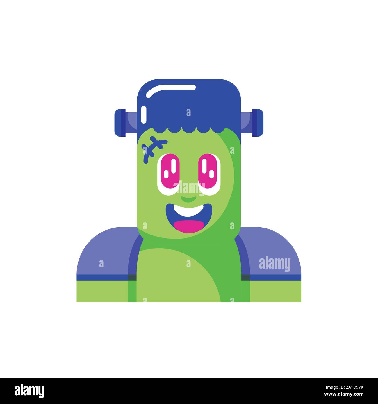 head of frankenstein in white background vector illustration design ...