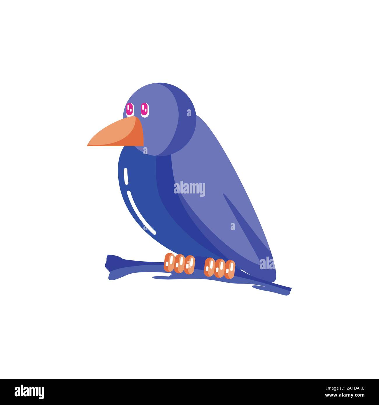 raven bird on white background vector illustration design Stock Vector ...