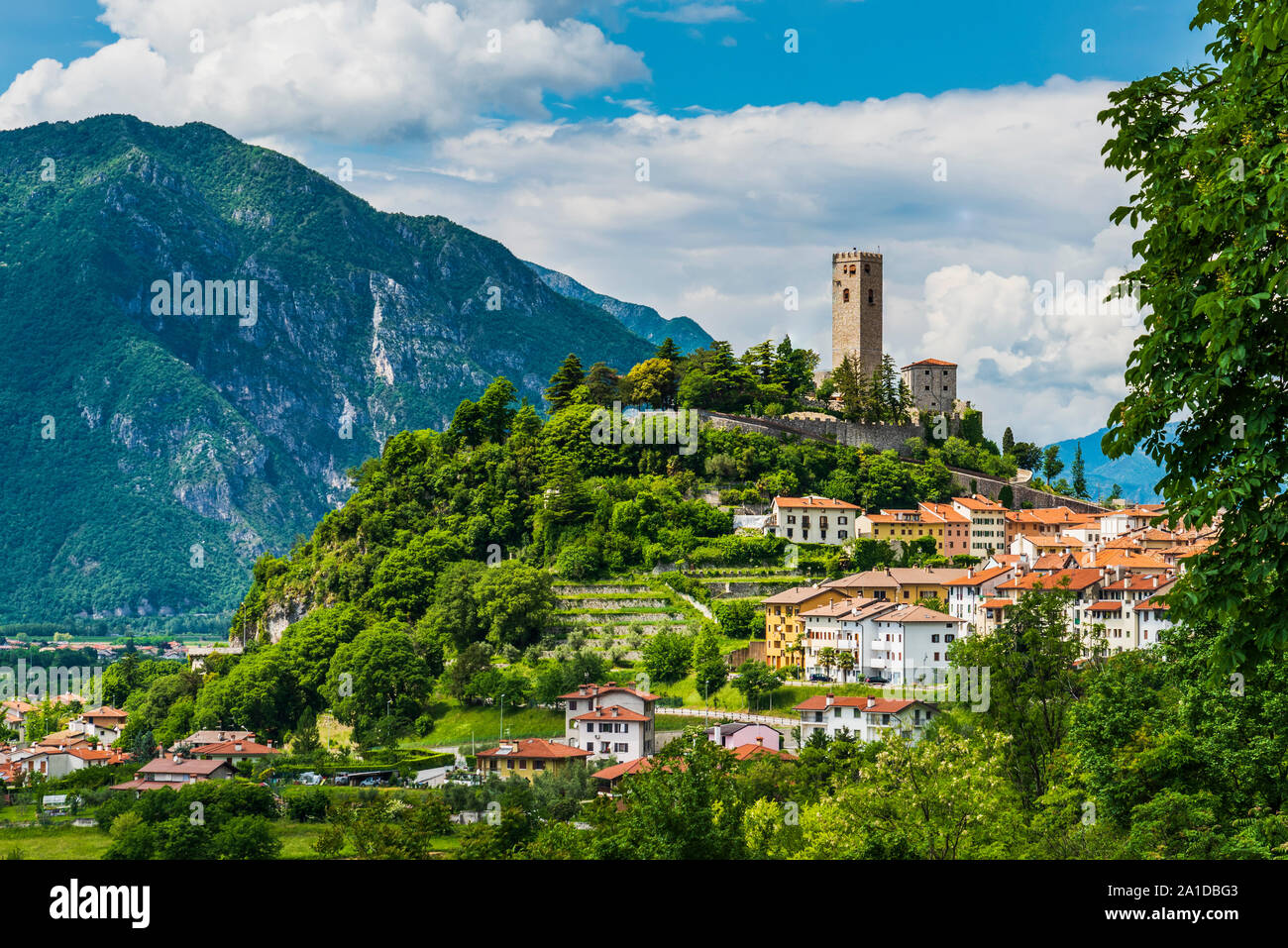 Ancient fortified village of Gemona del Friuli. Italy Stock Photo - Alamy