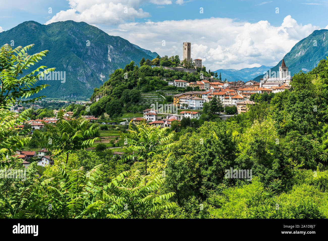 Ancient fortified village of Gemona del Friuli. Italy Stock Photo - Alamy