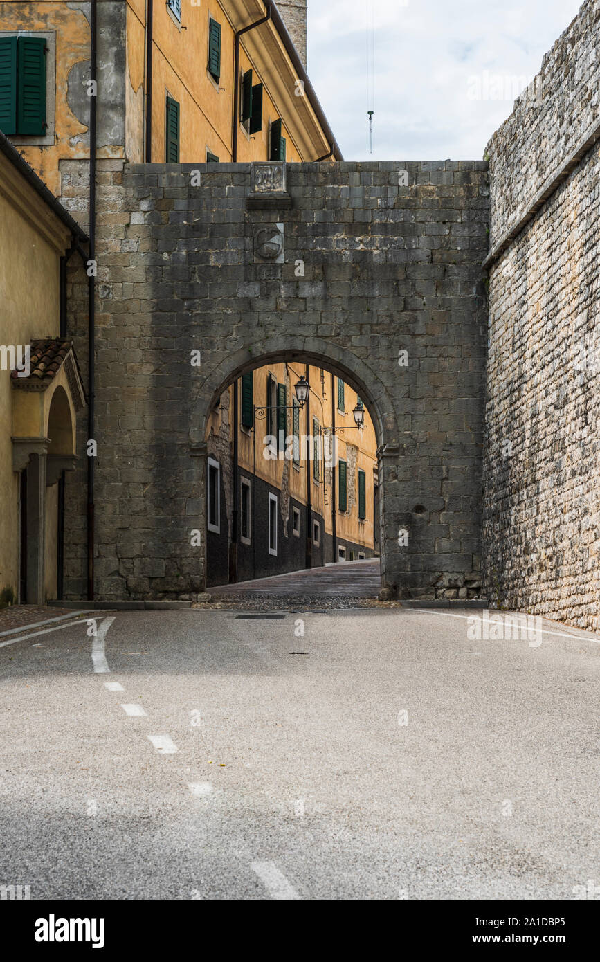 Ancient fortified village of Gemona del Friuli. Italy Stock Photo - Alamy
