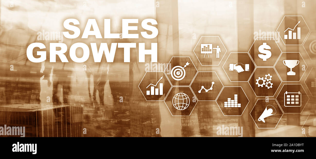 Chart growth concept. Sales increase, marketing strategy. Double ...
