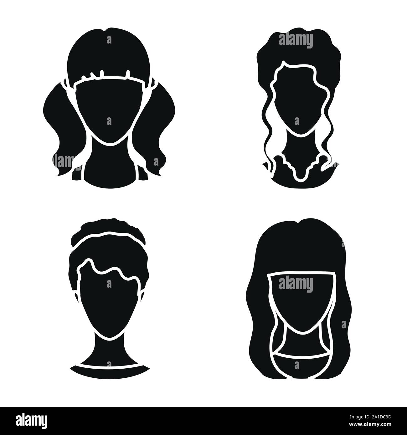 Vector design of character and profile logo. Set of character and dummy ...