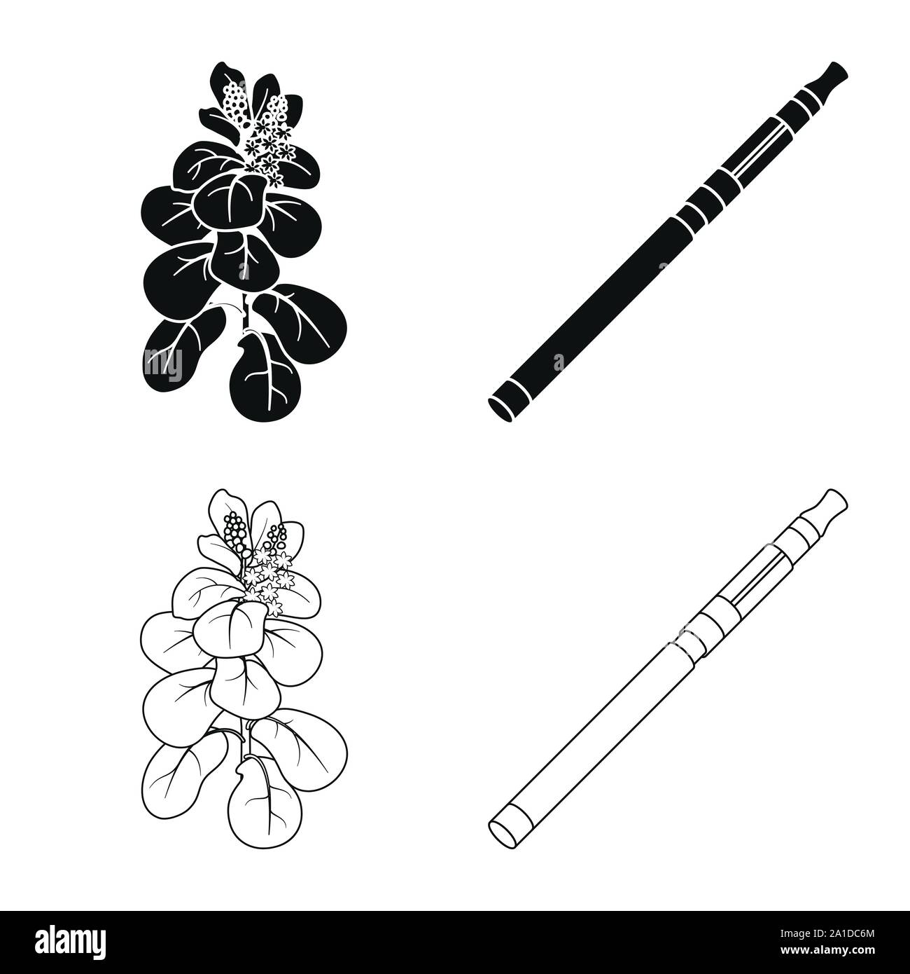 Vector design of refuse and stop symbol. Set of refuse and habit stock ...