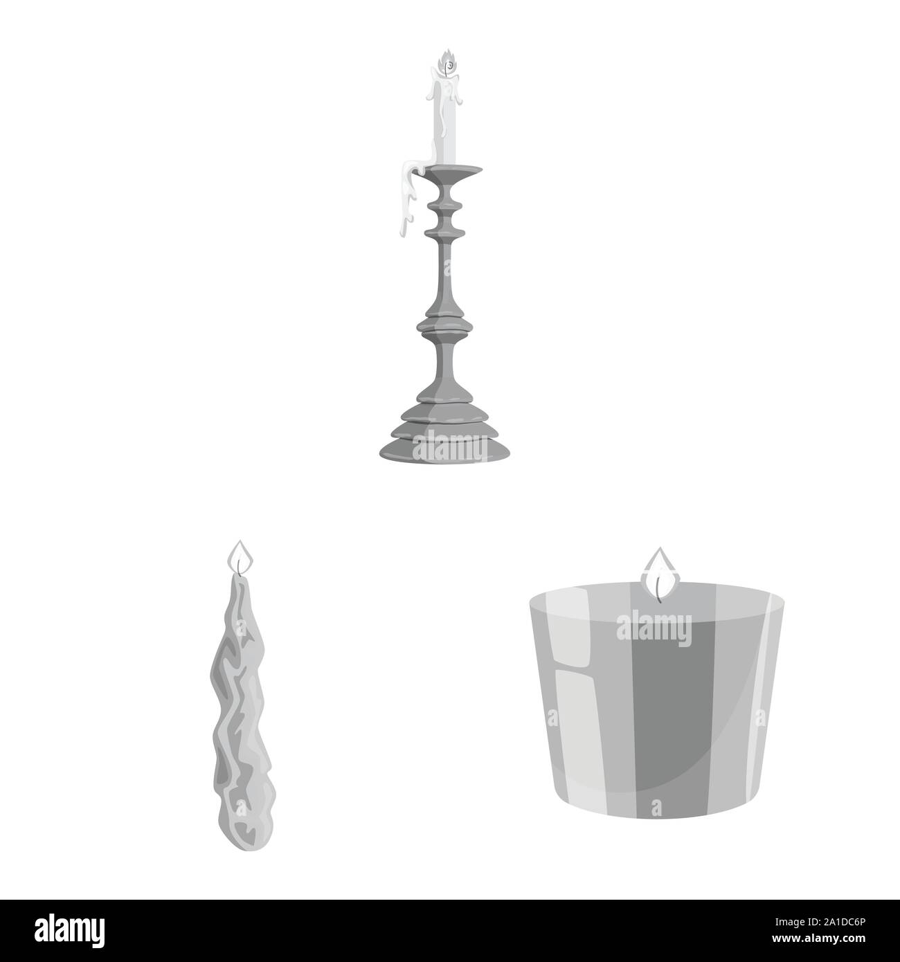 Vector illustration of paraffin and fire symbol. Collection of paraffin ...