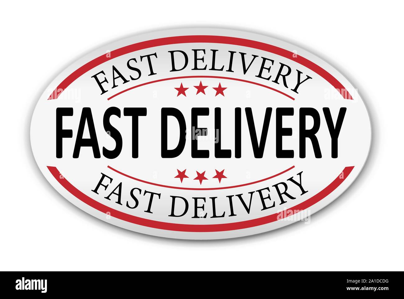 Lorry truck fast delivery label Cut Out Stock Images & Pictures - Alamy
