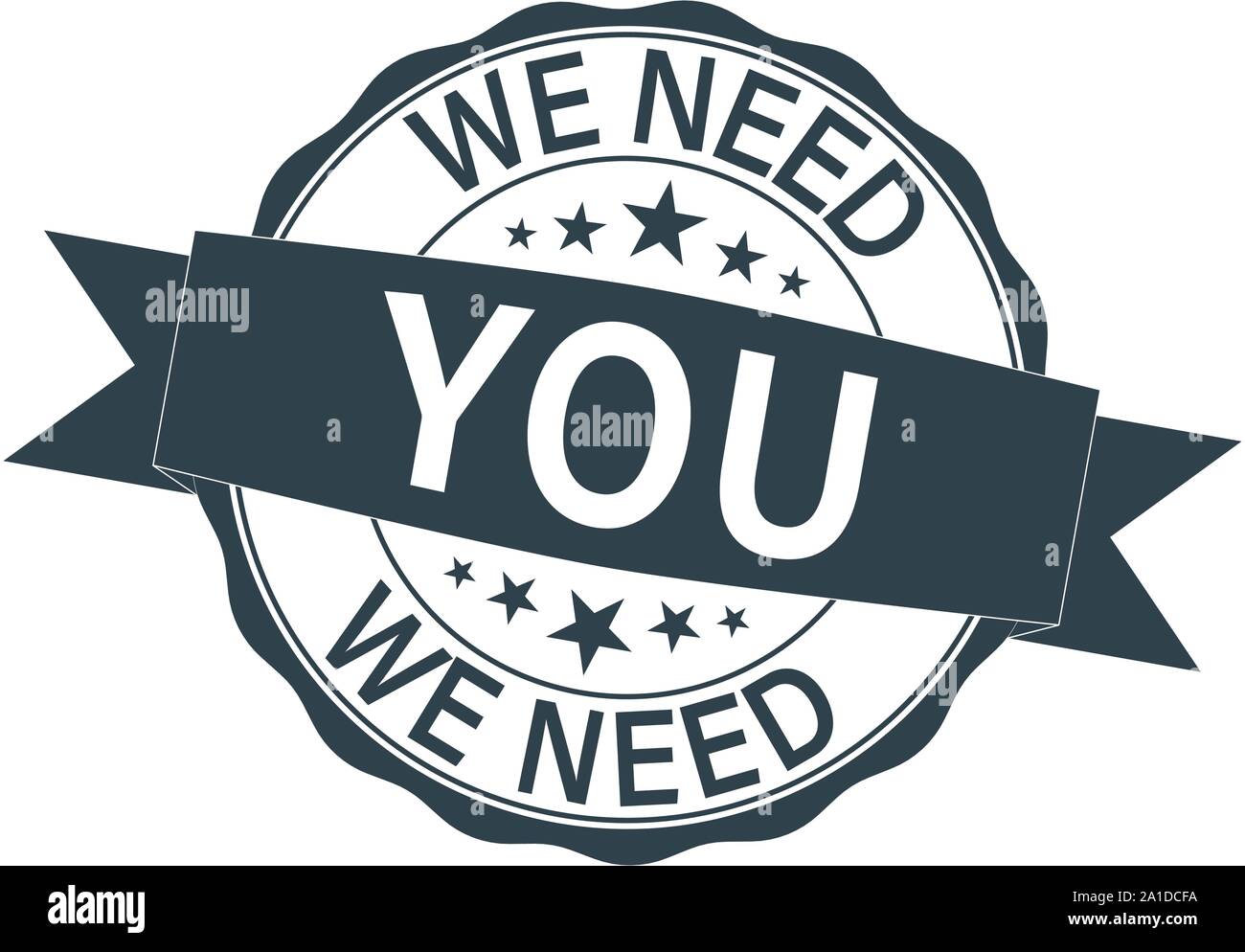 We Need You wen Stamp vector illustration on a white background Stock ...