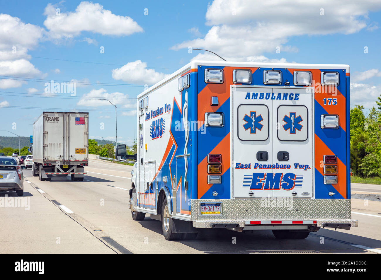 Rear view of ambulance hi-res stock photography and images - Alamy