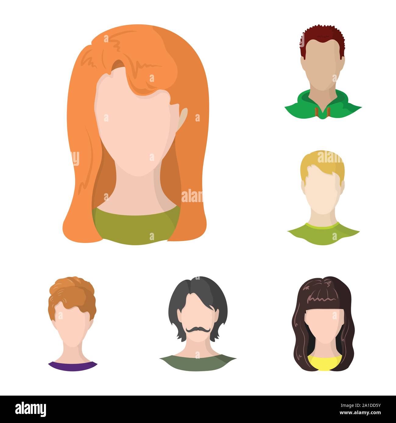 Vector illustration of avatar and dummy sign. Collection of avatar and ...