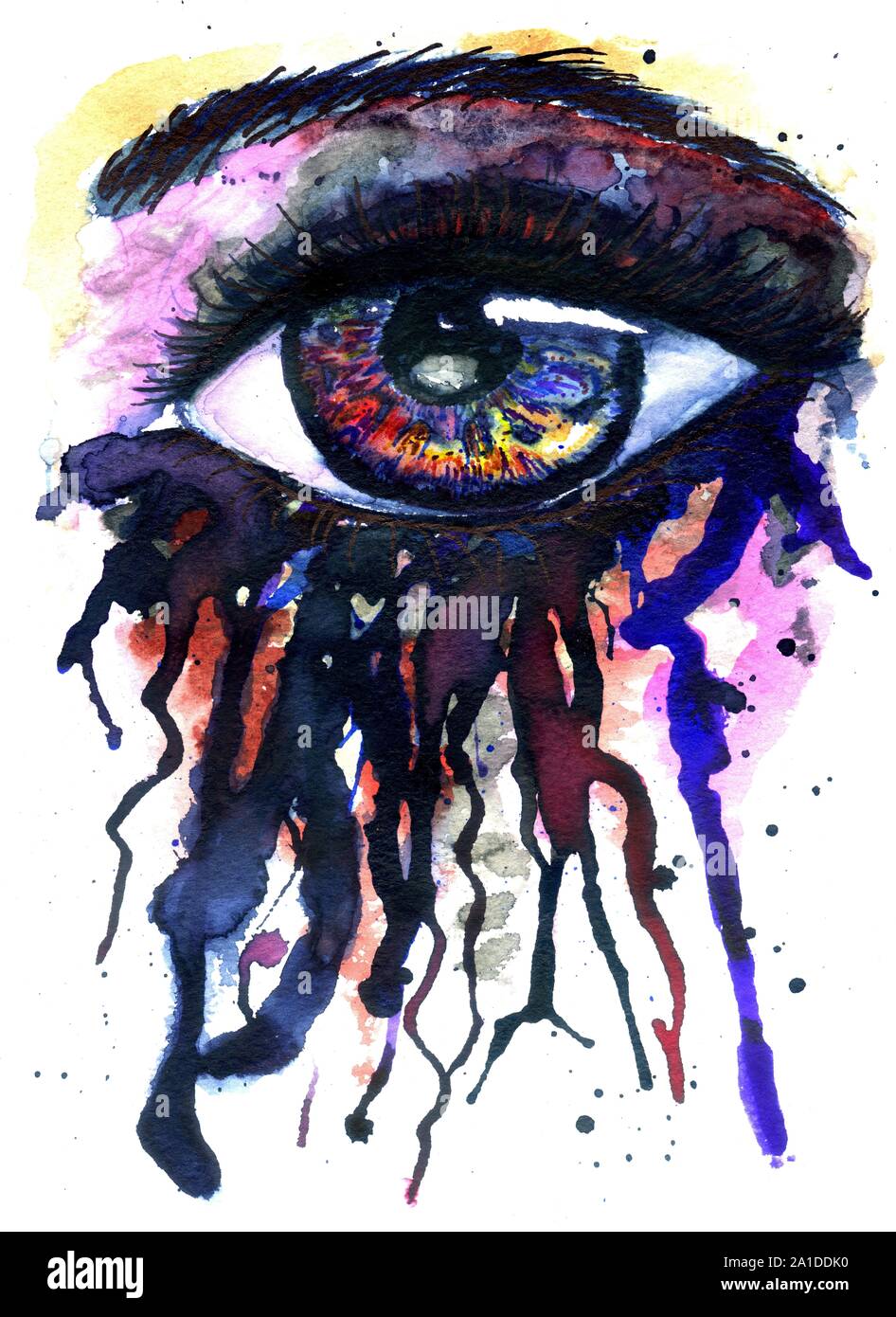 Eye Watercolor Drip