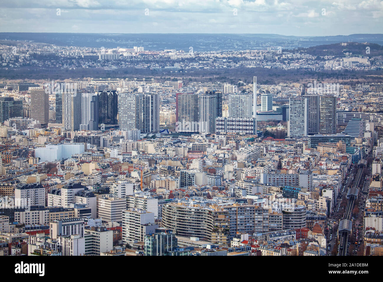 aerial view of Paris quarter and streets Stock Photo - Alamy