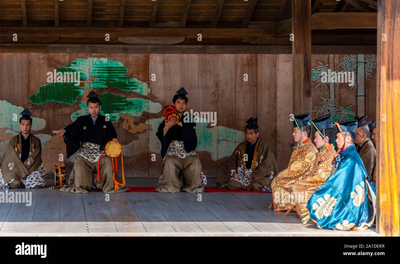 Traditional Japanese Theatre, No performance at Itsukushima Shrine ...
